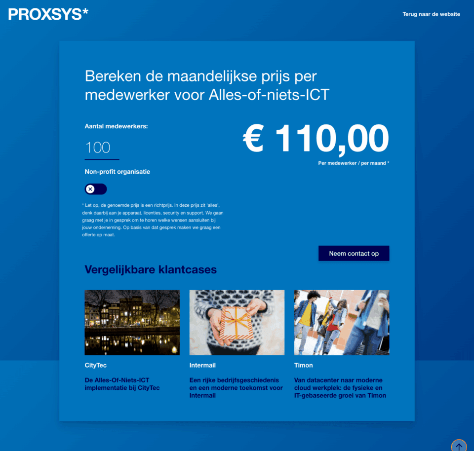 Goed beveiligde website voor alles-in-één IT-specialist